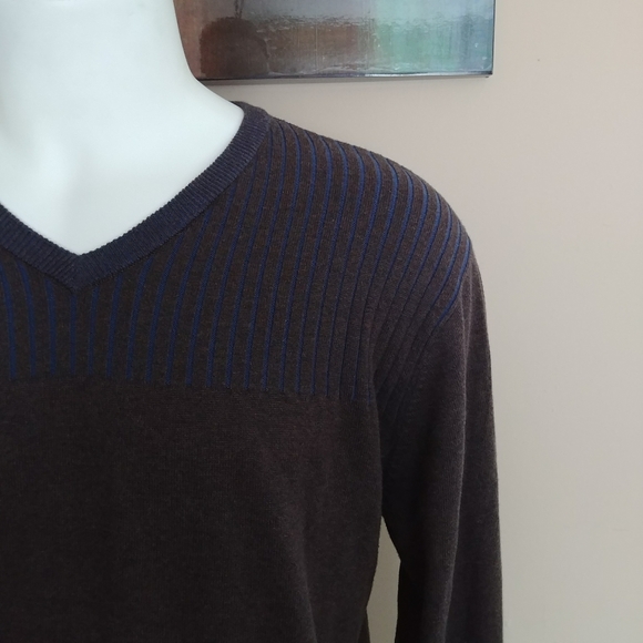 Pronto Uomo | Sweaters | Pronto Uomo Blue Ribbed Sweater Long Sleeve ...